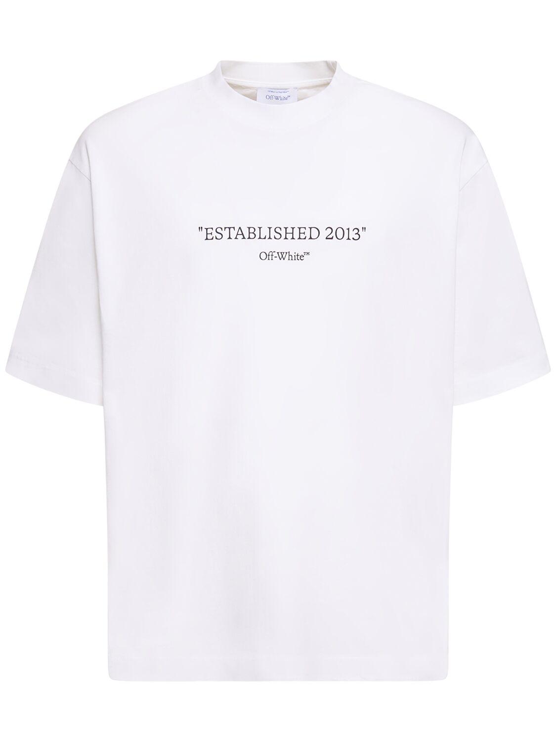Off-White c/o Virgil Abloh Est 2013 Skate Cotton T-Shirt in Off-White c/o Virgil Abloh Est 2013 Skate Cotton T-Shirt in