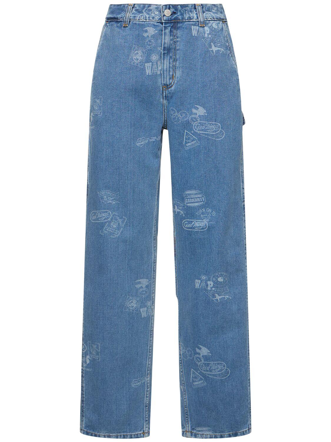 Carhartt W' Maitland Stamp Denim Jeans in Blue | Lyst