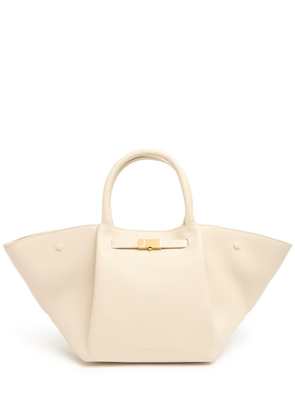 DeMellier London Midi New York Grained Leather Tote Bag Unique in ...