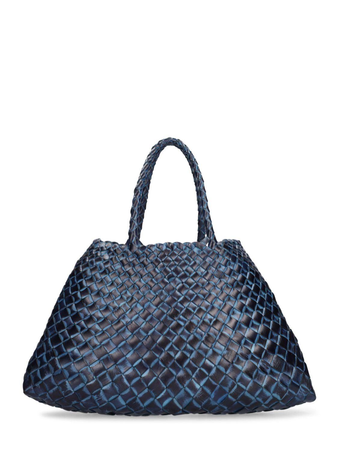 Dragon Diffusion Small Santa Croce Leather Shoulder Bag in Blue | Lyst