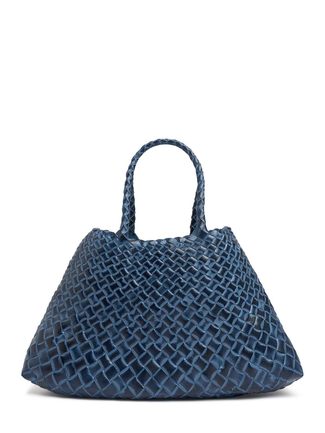 Dragon Diffusion Small Santa Croce Leather Shoulder Bag in Blue | Lyst
