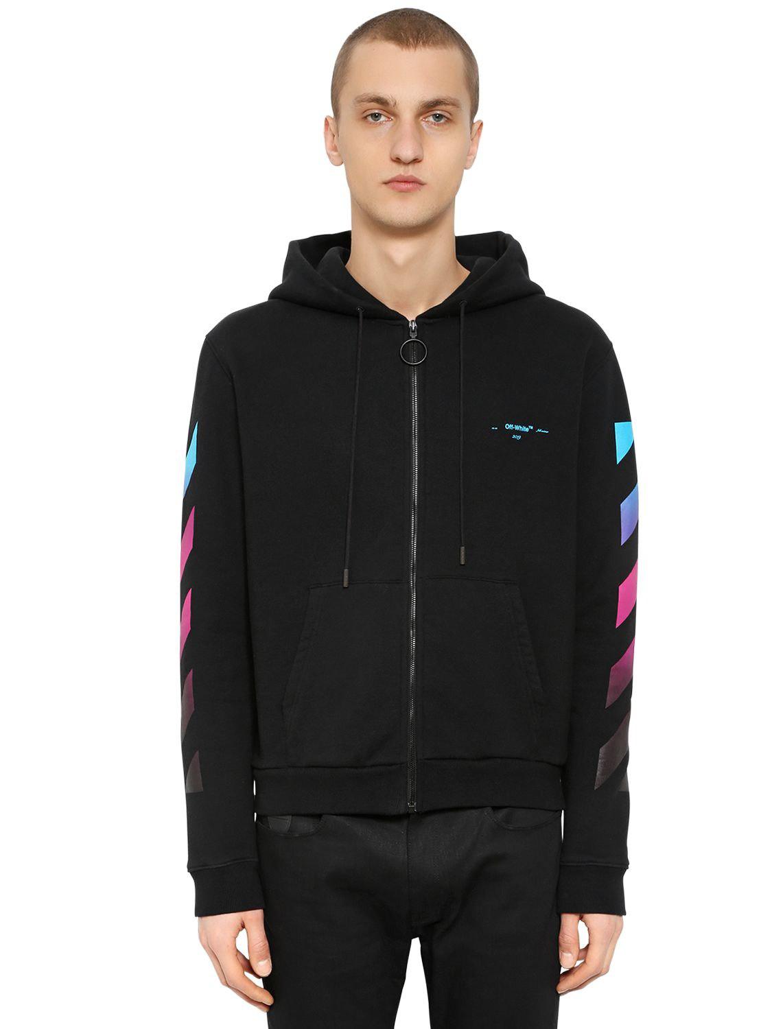 Off white zip hoodie store