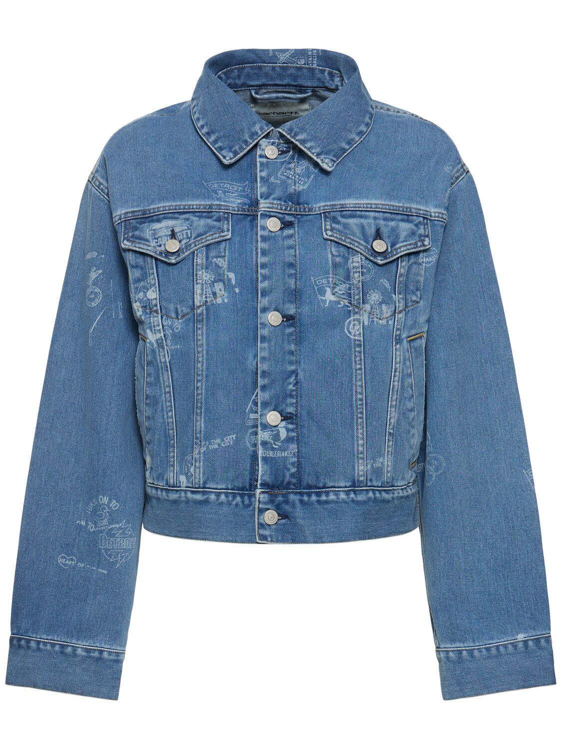 Carhartt Maitland Stamp Denim Jacket in Blue | Lyst