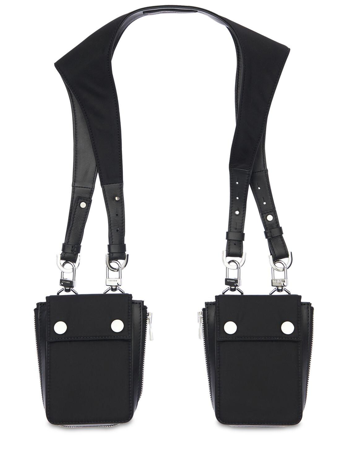 Amiri Logo-embossed Leather Harness Bag in Black for Men | Lyst