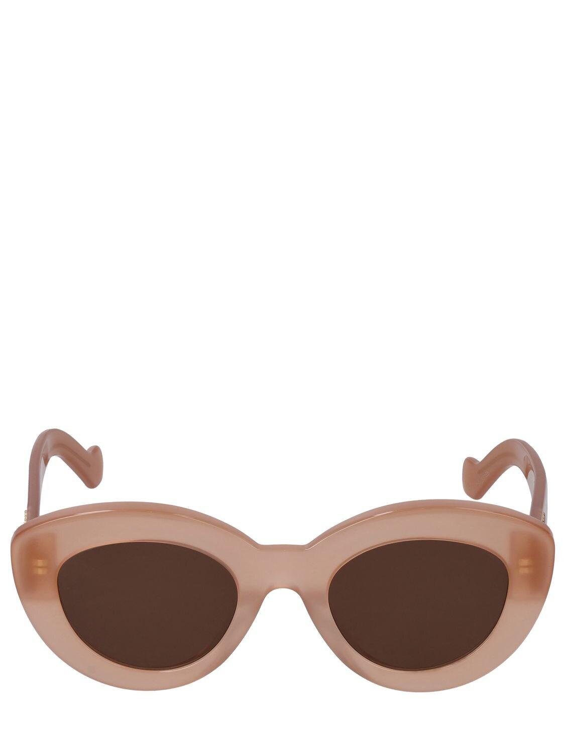 Loewe Chunky Anagram Cat Eye Sunglasses In Pinkbrown Brown Lyst Australia