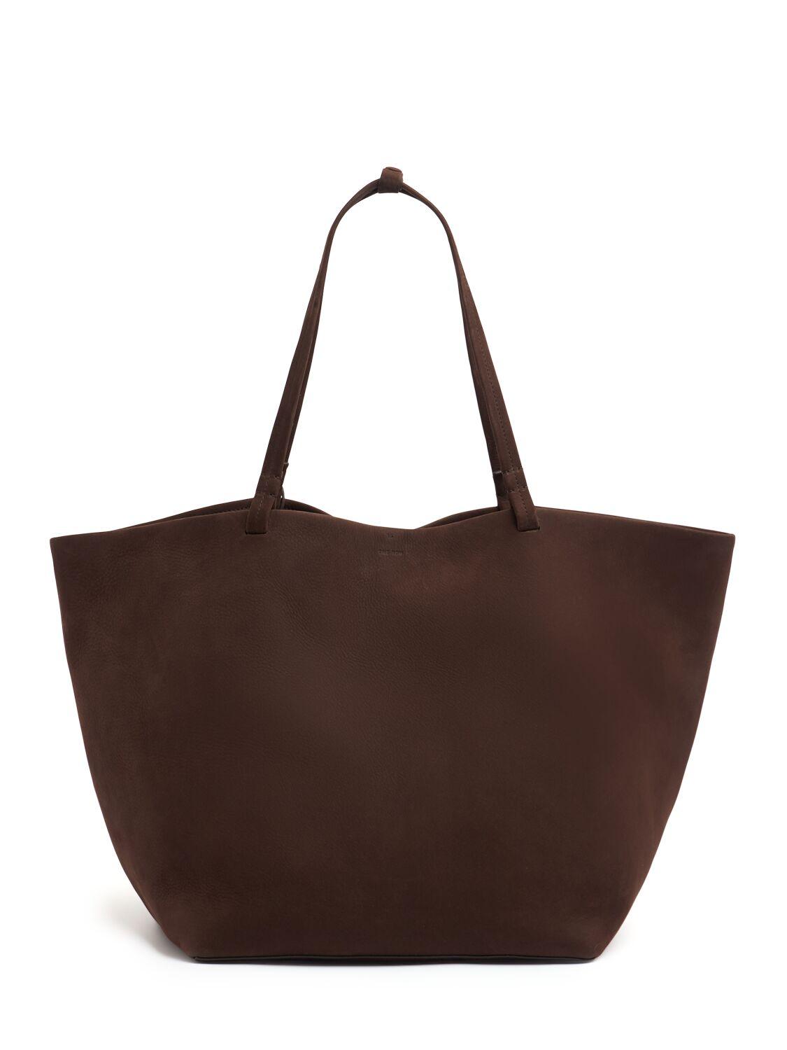 The Row Xl Park Nubuck Leather Tote Bag in Brown | Lyst