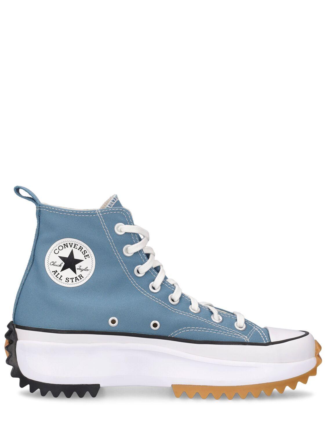 Converse Run Star Hike Recycled Sneakers in Blue | Lyst