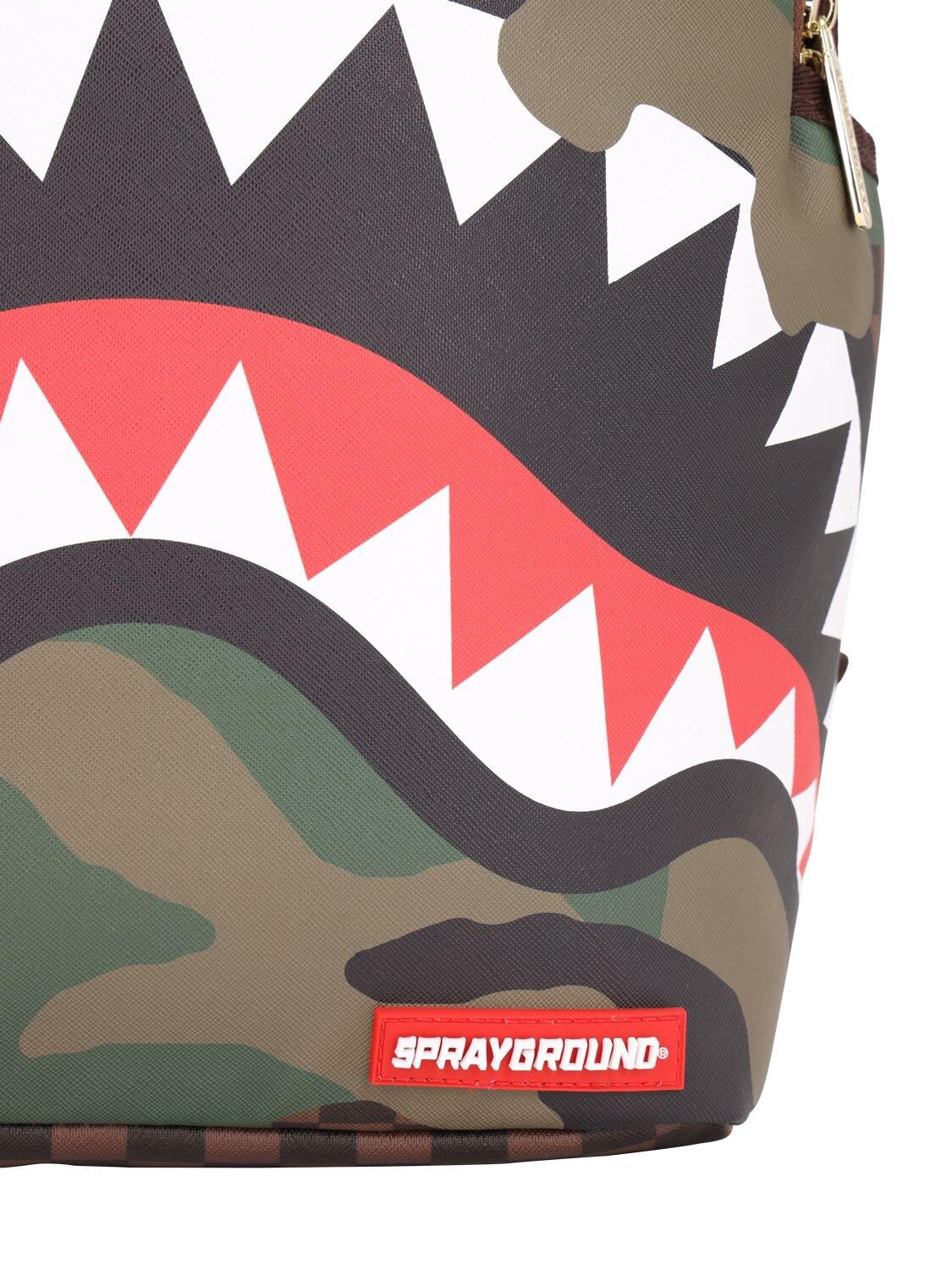 Sprayground Checkered Camo Shark Backpack | Paul Smith
