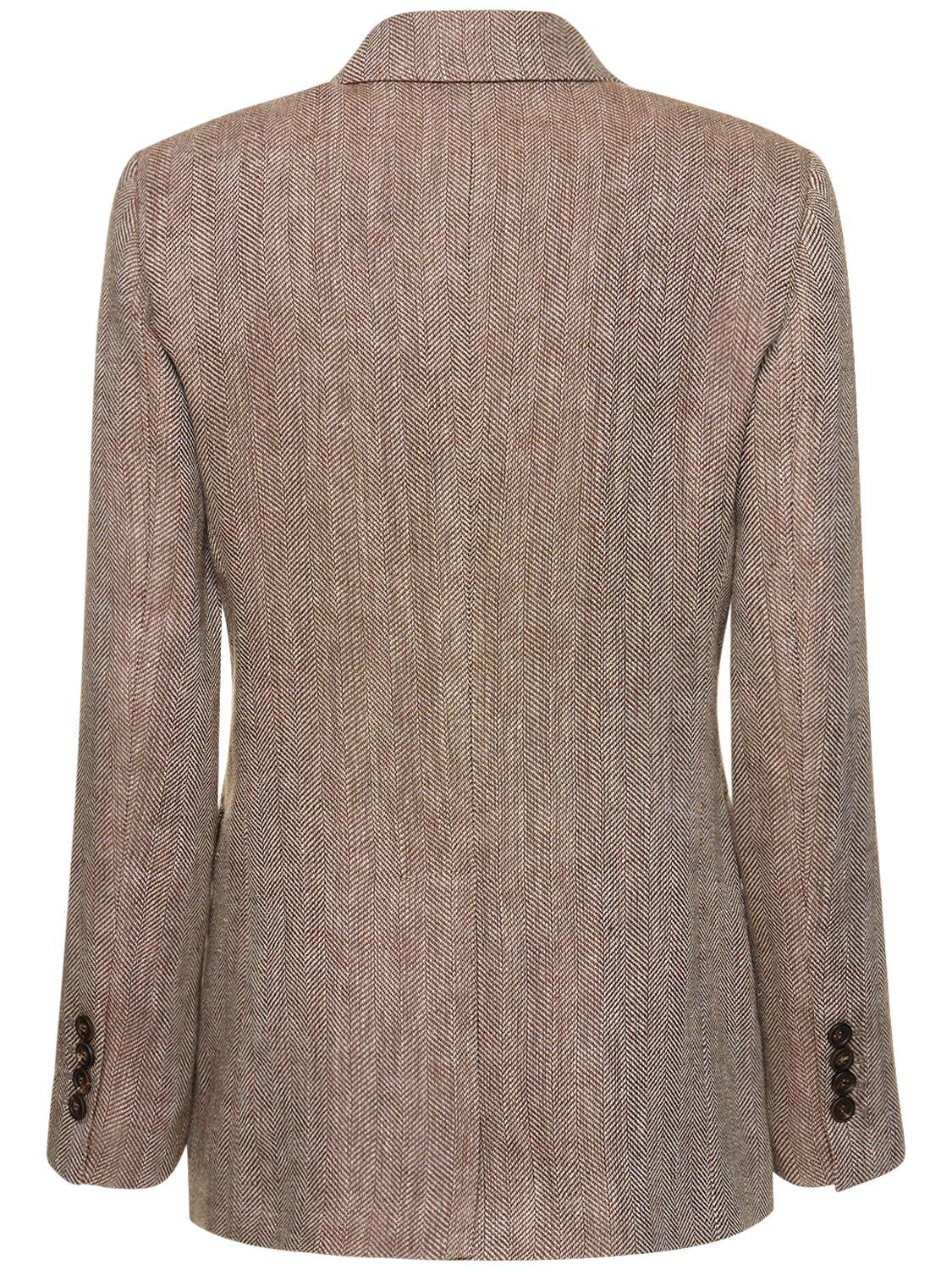 Brunello Cucinelli レディース ブラウン リネンジャケット Brunello Cucinelli レディース ブラウン リネンジャケット