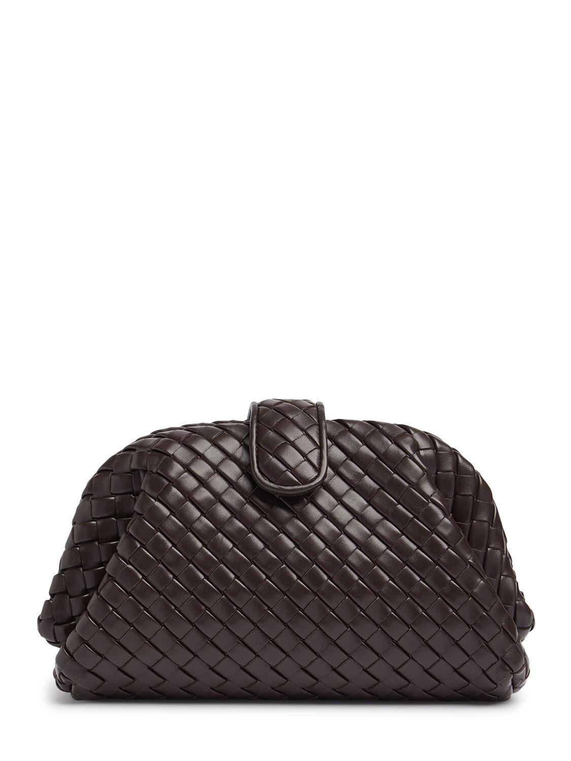 Bottega Veneta Mini Lauren 1980 Clutch W/ Chain in Black | Lyst