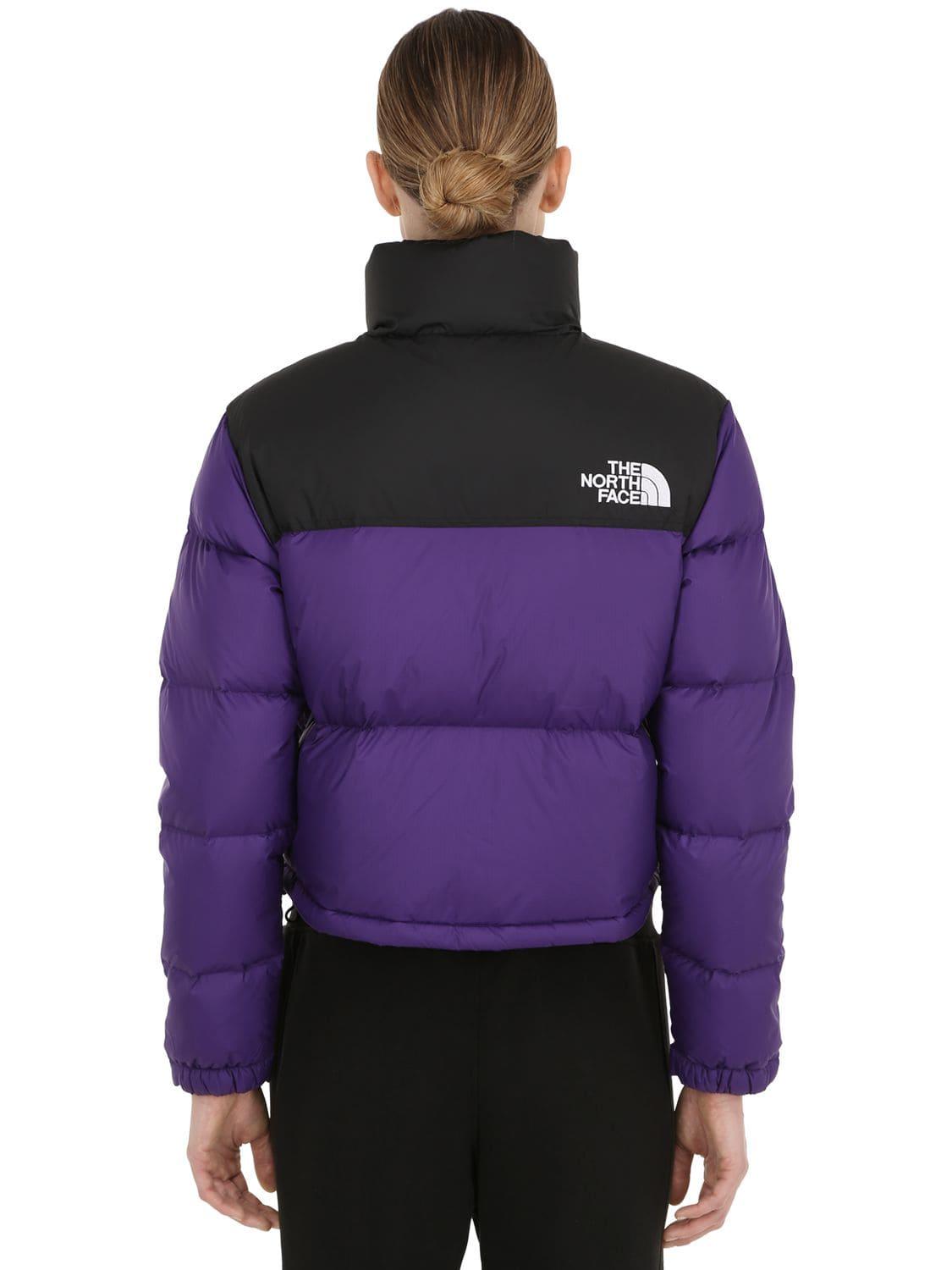 Blouson En Duvet Mauve Et Noir 1996 Retro Nuptse The North
