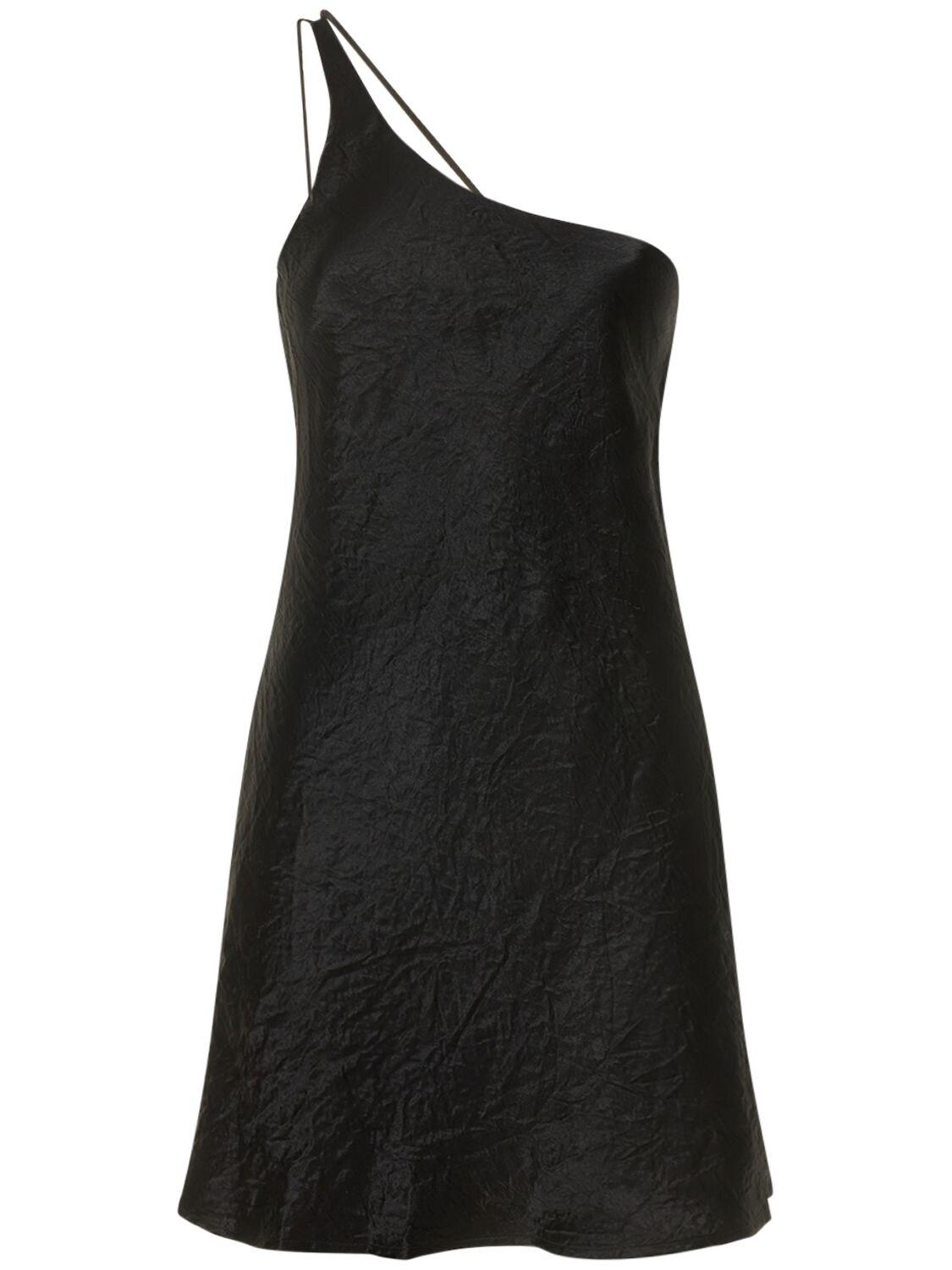 Third Form Crush Bias One Shoulder Satin Mini Dress In Black Lyst Canada Third Form Crush Bias One Shoulder Satin Mini Dress In Black Lyst Canada