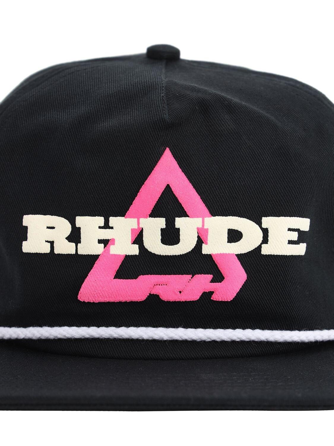 Rhude Logo Hat in Black for Men - Lyst