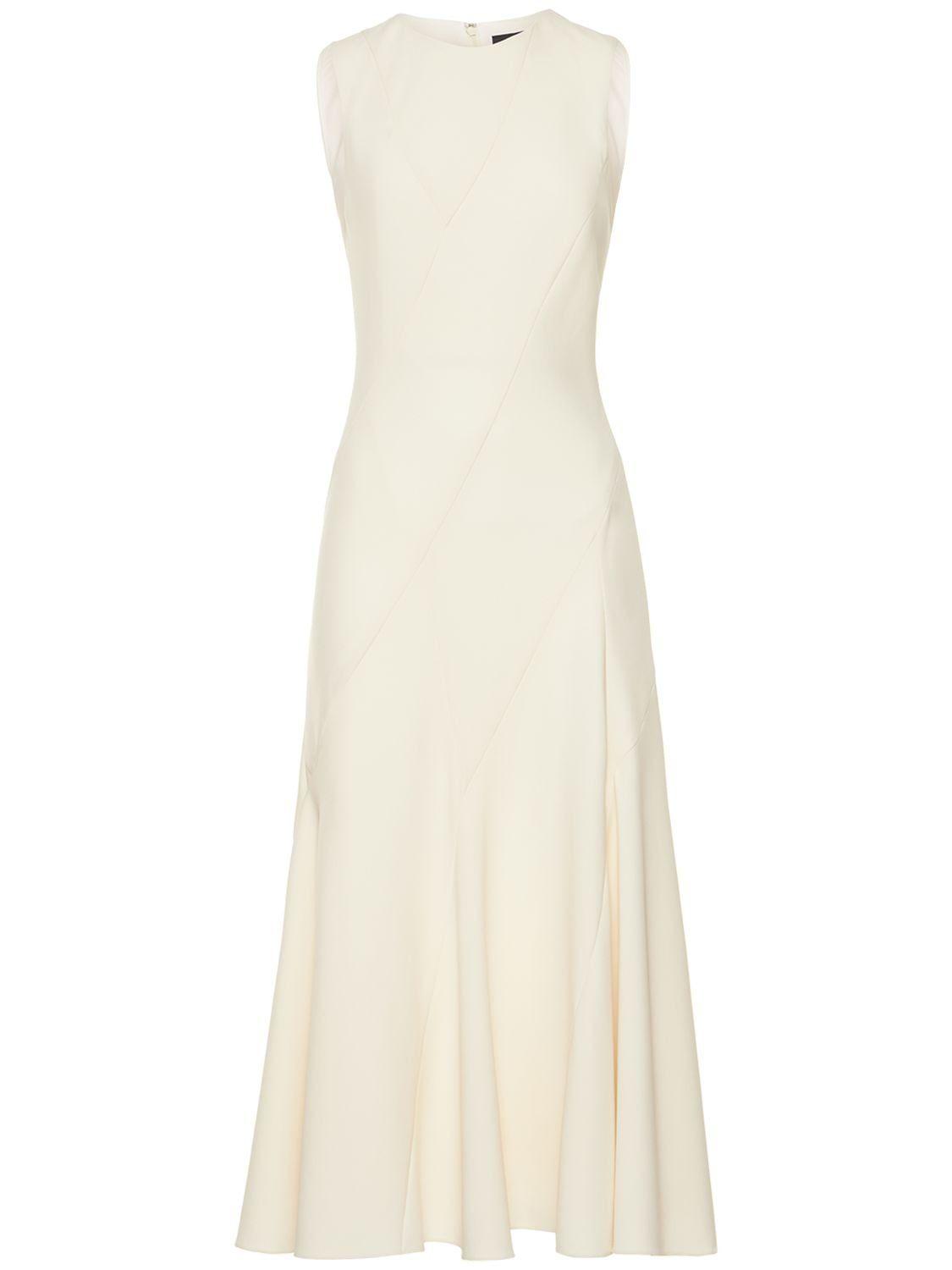 Theory Curve Seam Midi Dress In Natural Lyst