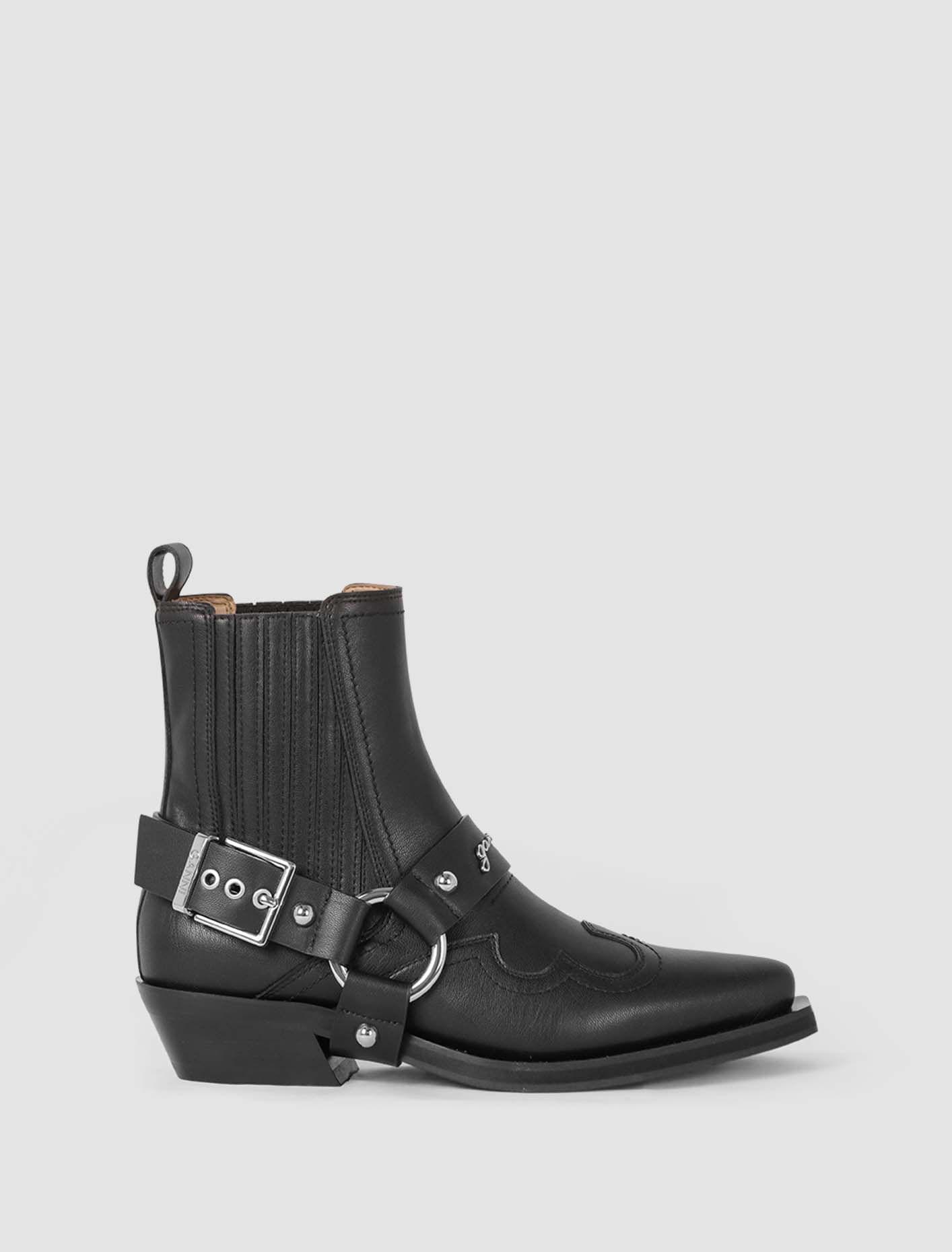 Ganni Western Boots in Black | Lyst