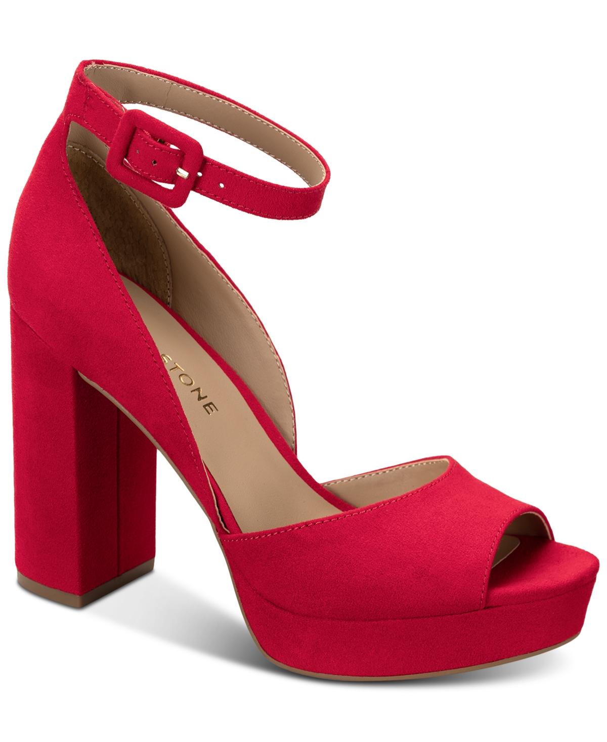 Sun & Stone Sun + Stone Reemaa Block-heel Platform Sandals in Red | Lyst