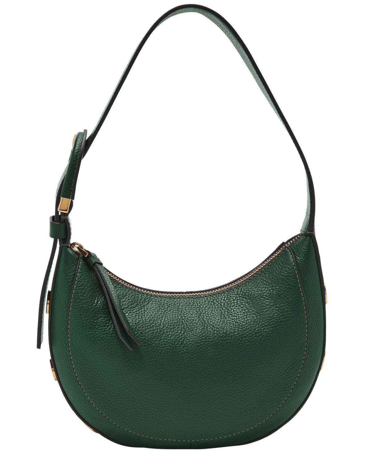 Fossil Harwell Leather Crescent Shoulder Bag in Green | Lyst