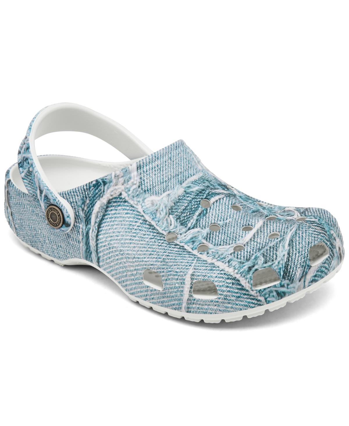 Crocs™ Classic Denim Clog Sandals From Finish Line in Blue | Lyst