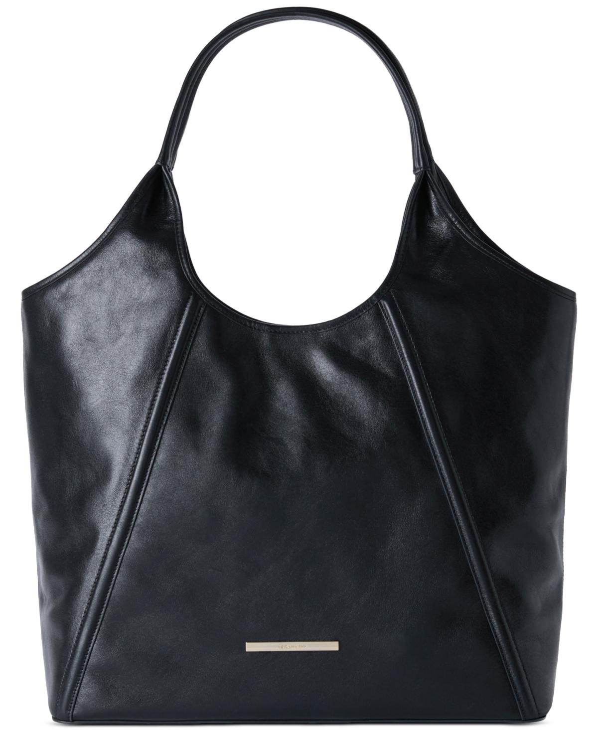 Brahmin Iona Nightshade Medium Leather Tote Bag in Black | Lyst