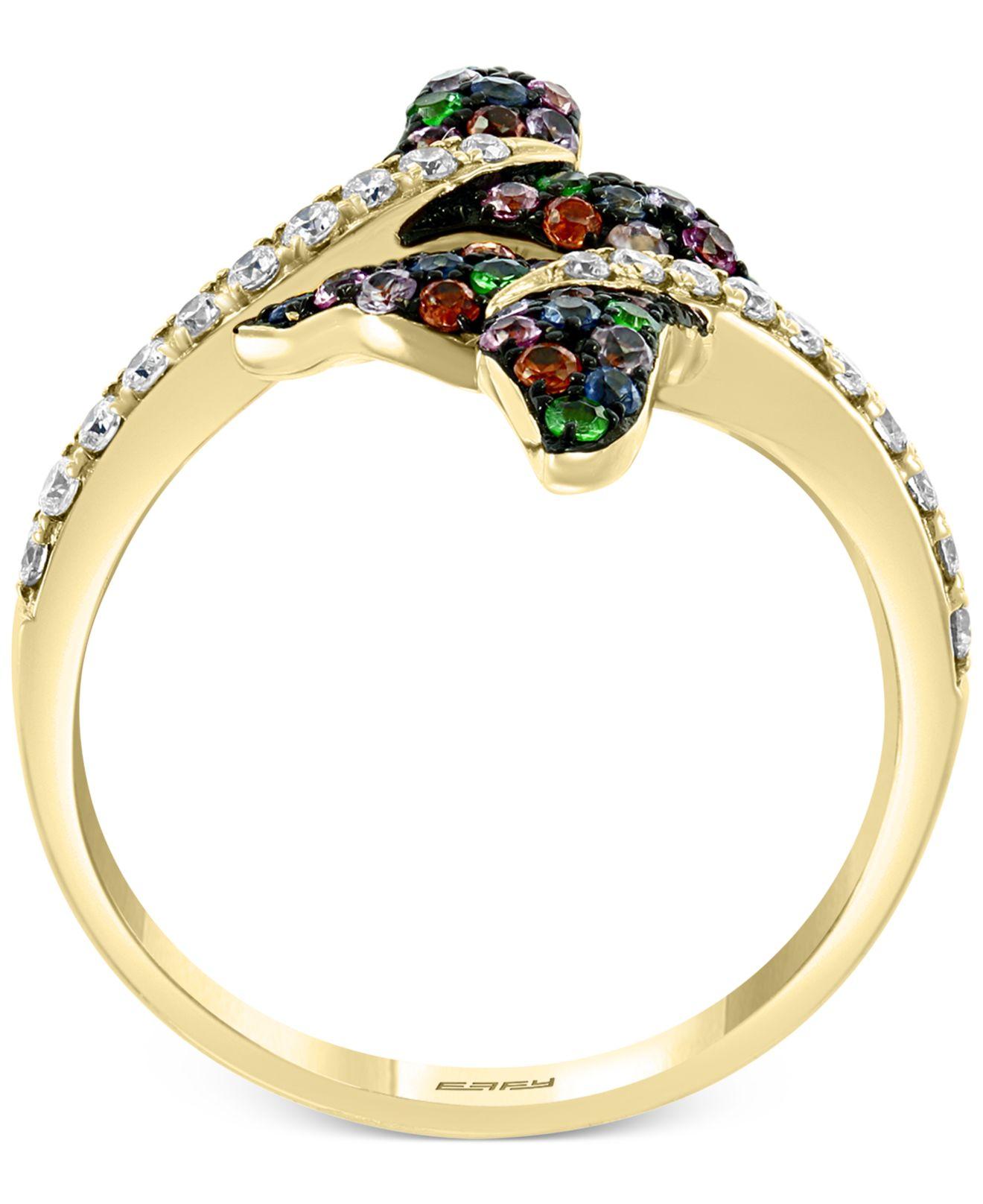 Effy Effy® Multi-gemstone (3/8 Ct. T.w.) And Diamond (1/4 Ct. T.w ...