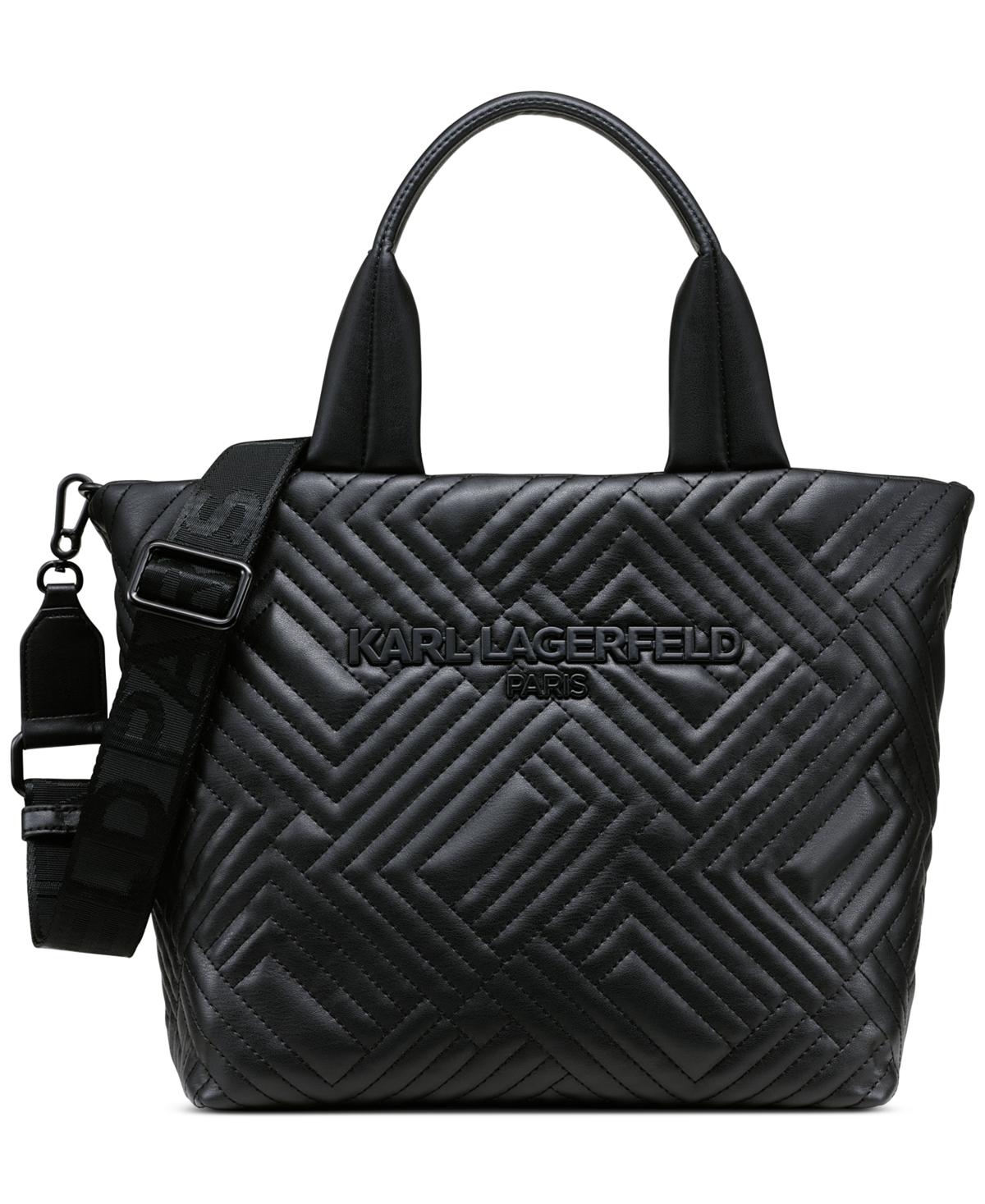 Karl Lagerfeld Voyage Medium Quilted Tote Bag in Black | Lyst