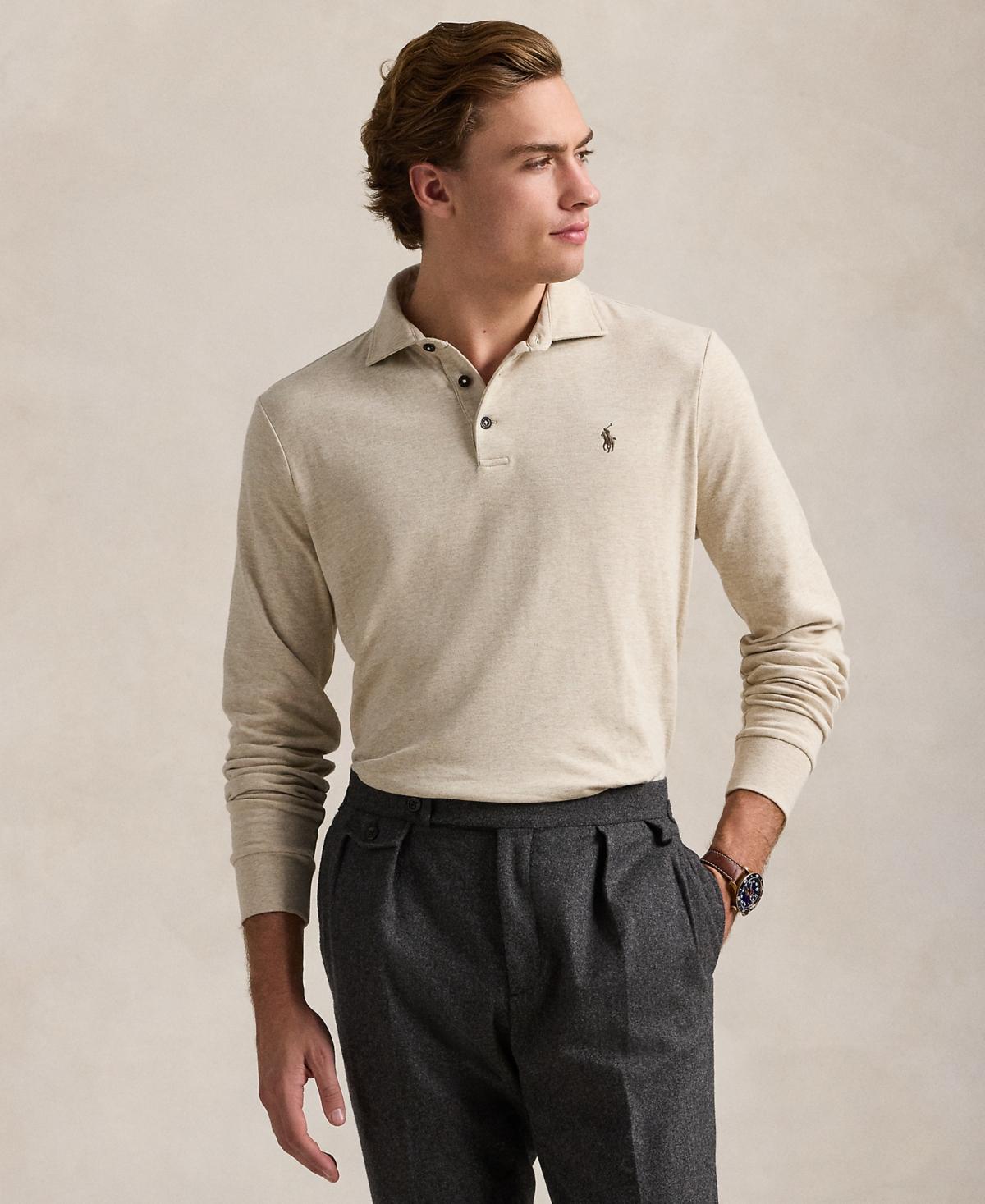 Polo Ralph Lauren Luxury Jersey Polo-collar Pullover in Natural for Men ...