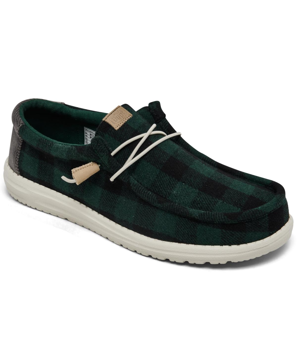 HeyDude Wendy Buffalo Plaid Casual Sneakers From Finish Line in Black ...