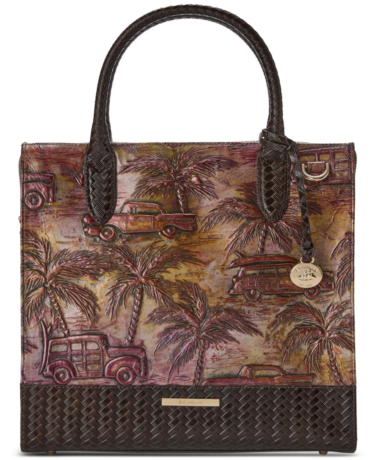 Brahmin Caroline Copa Cabana Small Leather Satchel in Brown | Lyst