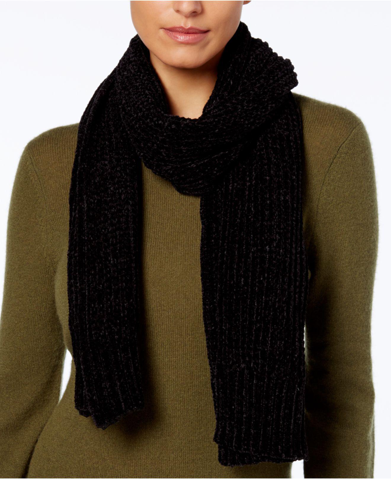 Sale > black chenille scarf > in stock