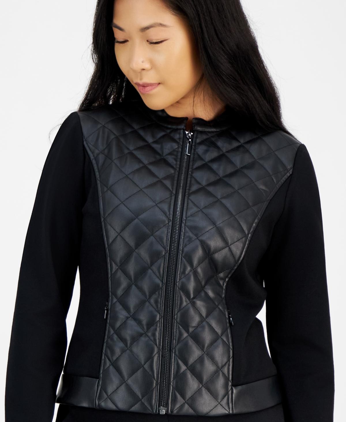 Anne klein quilted jacket store