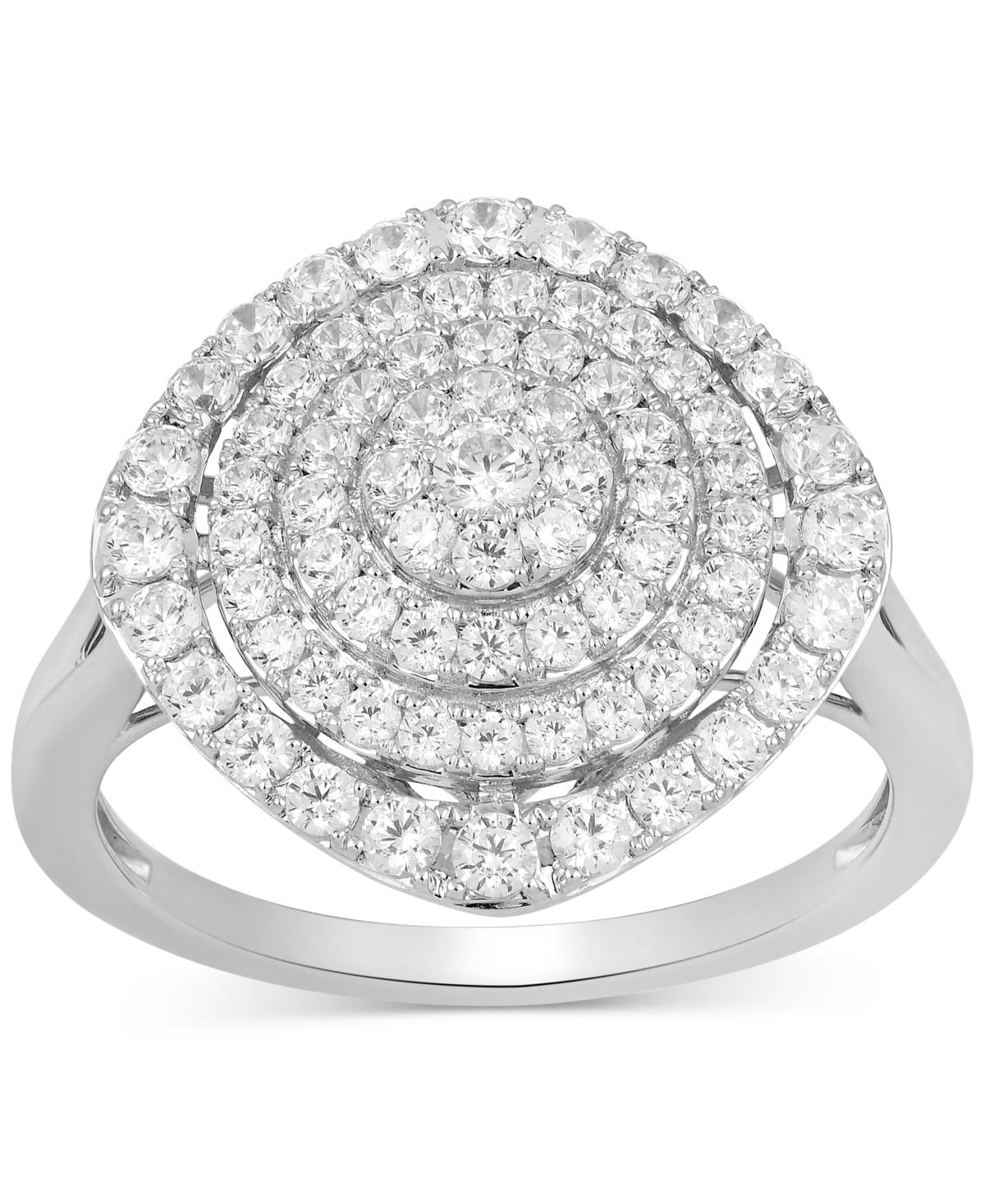 Macy's Diamond Concentric Circle Statement Ring (1 Ct. T.w. in White | Lyst