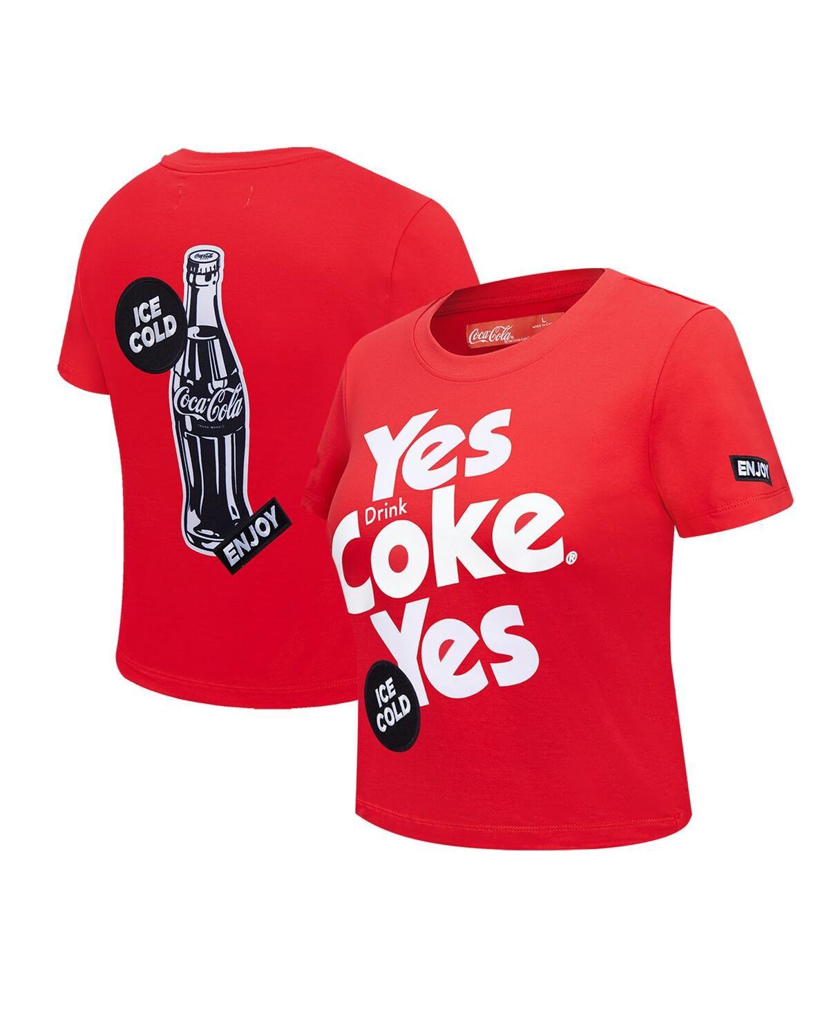 FREEZE MAX Coca-cola Yes Coke Yes Baby Doll Cropped T-shirt in Red | Lyst
