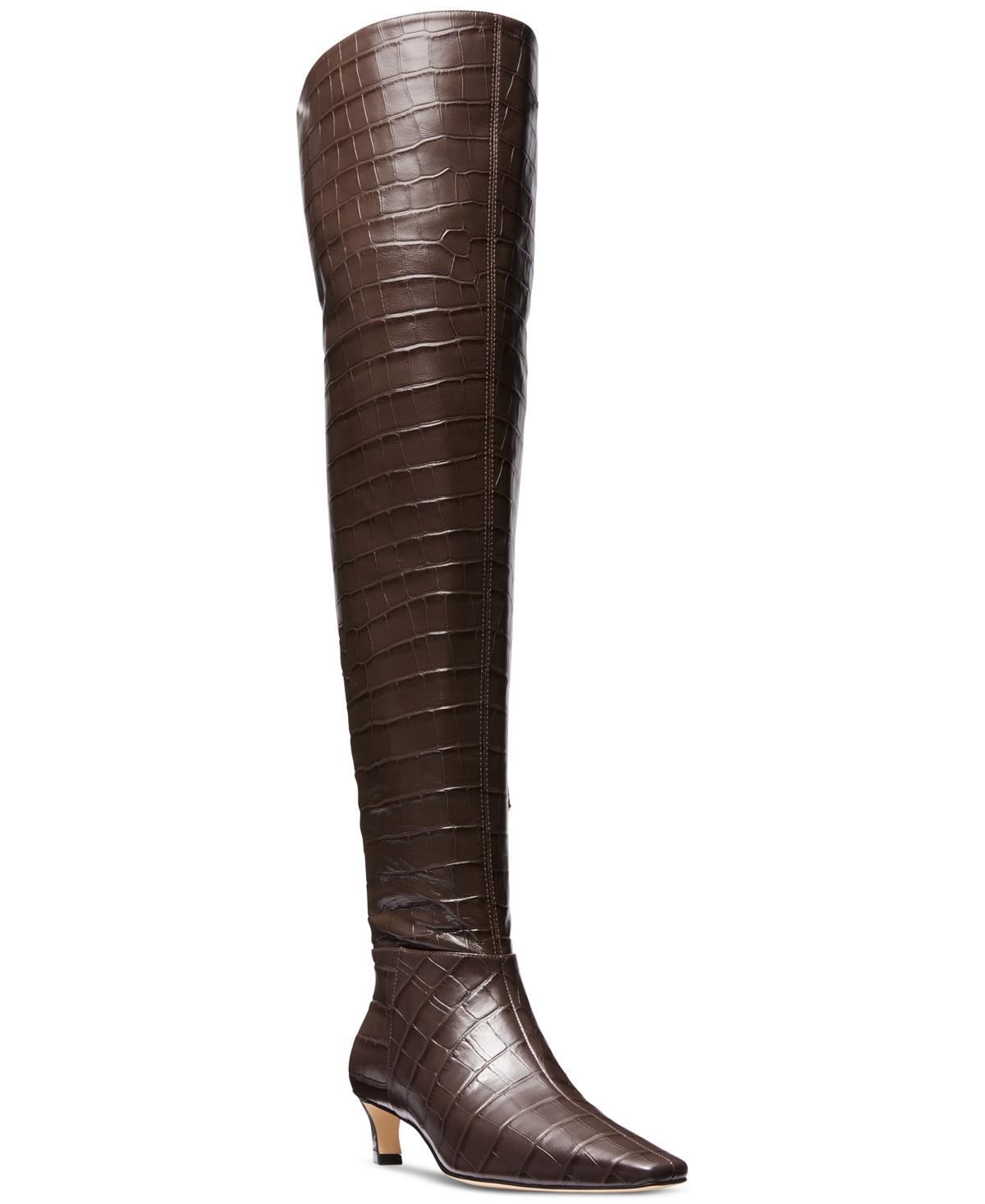 Michael Kors Michael Cosmo Croco-embossed Over-the-knee Boots in Brown ...