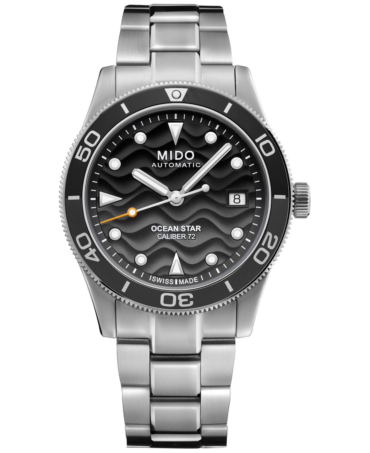 MIDO Swiss Automatic Ocean Star Captain Stainless Steel Bracelet Watch ...