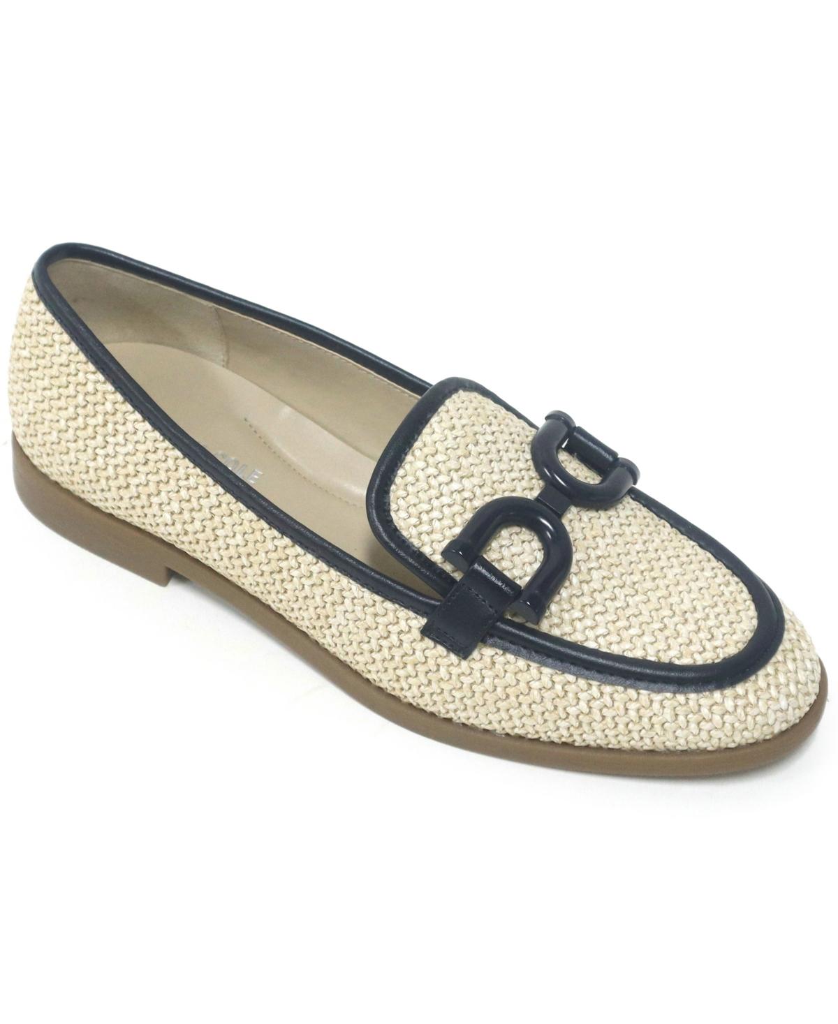 Kenneth Cole Linda Bit Raffia Loafers in White | Lyst
