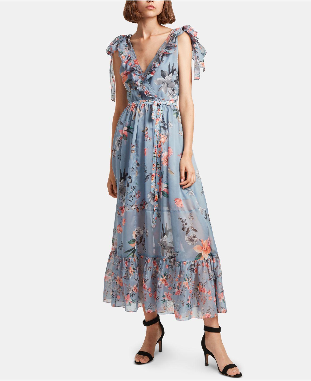 French Connection Synthetic Cecile Floral-print Ruffled Maxi Dress in ...
