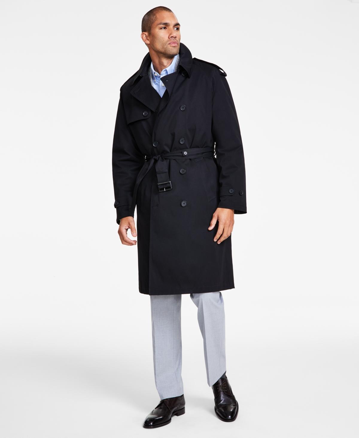 Michael Kors Classic-fit Trench Coat in Blue for Men | Lyst
