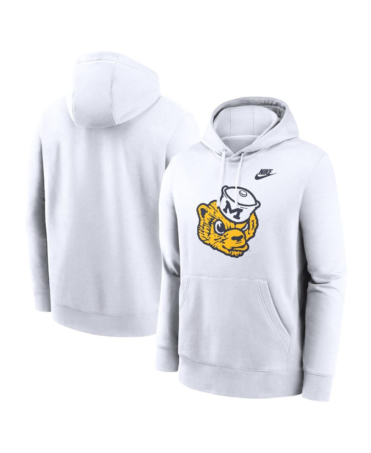 Nike Michigan Wolverines Legacy Logo Club Fleece Pullover Hoodie in ...