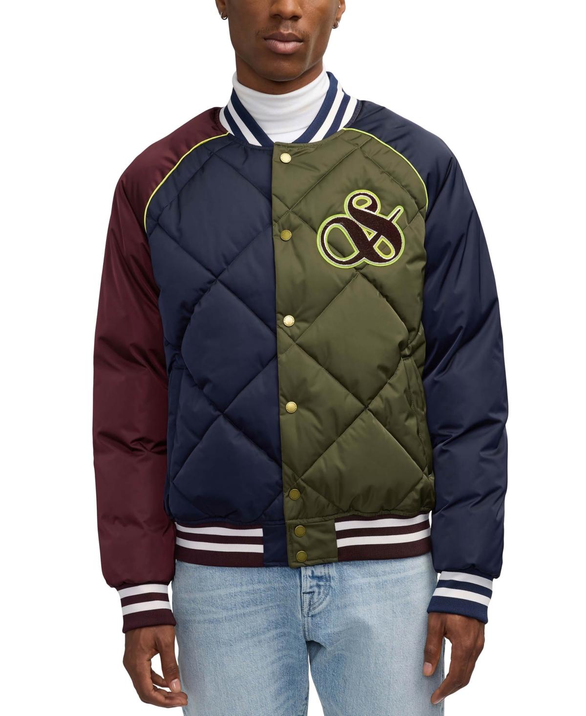 Scotch & Soda Yrachie Color Block Quilted Varsity Bomber Jacket in ...