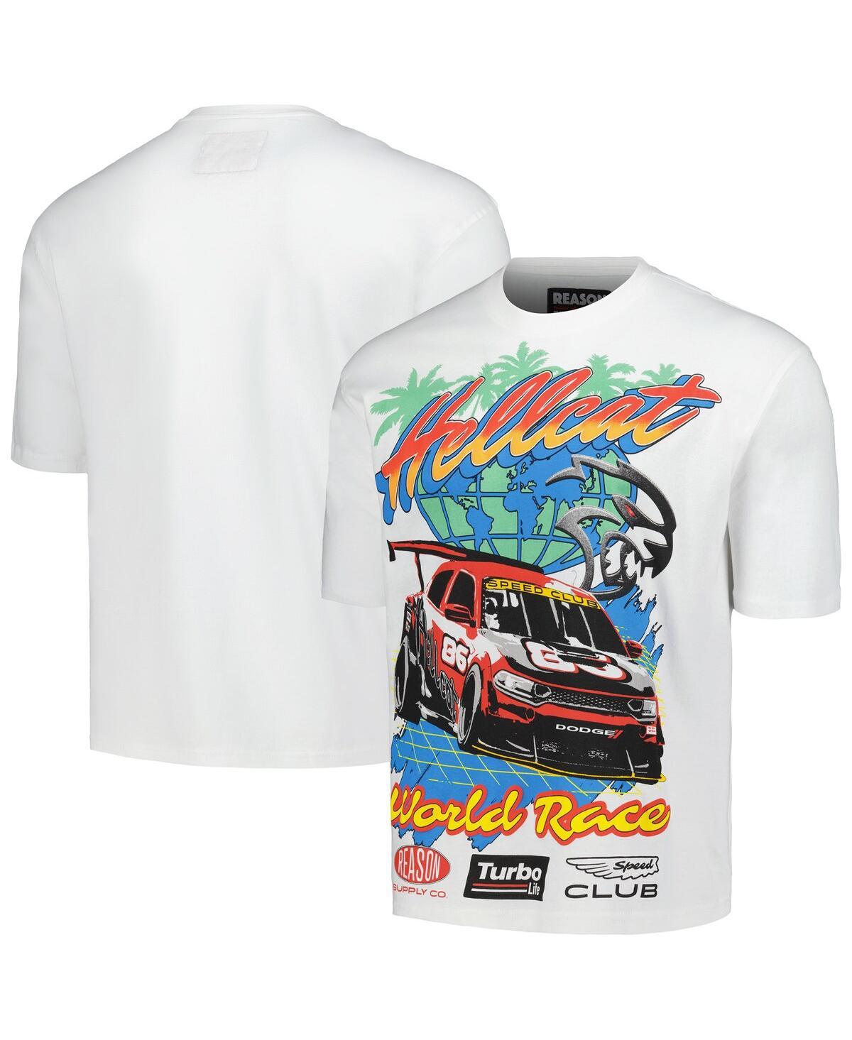 Reason And Dodge Hellcat Racing Graphic Box T-shirt in White | Lyst