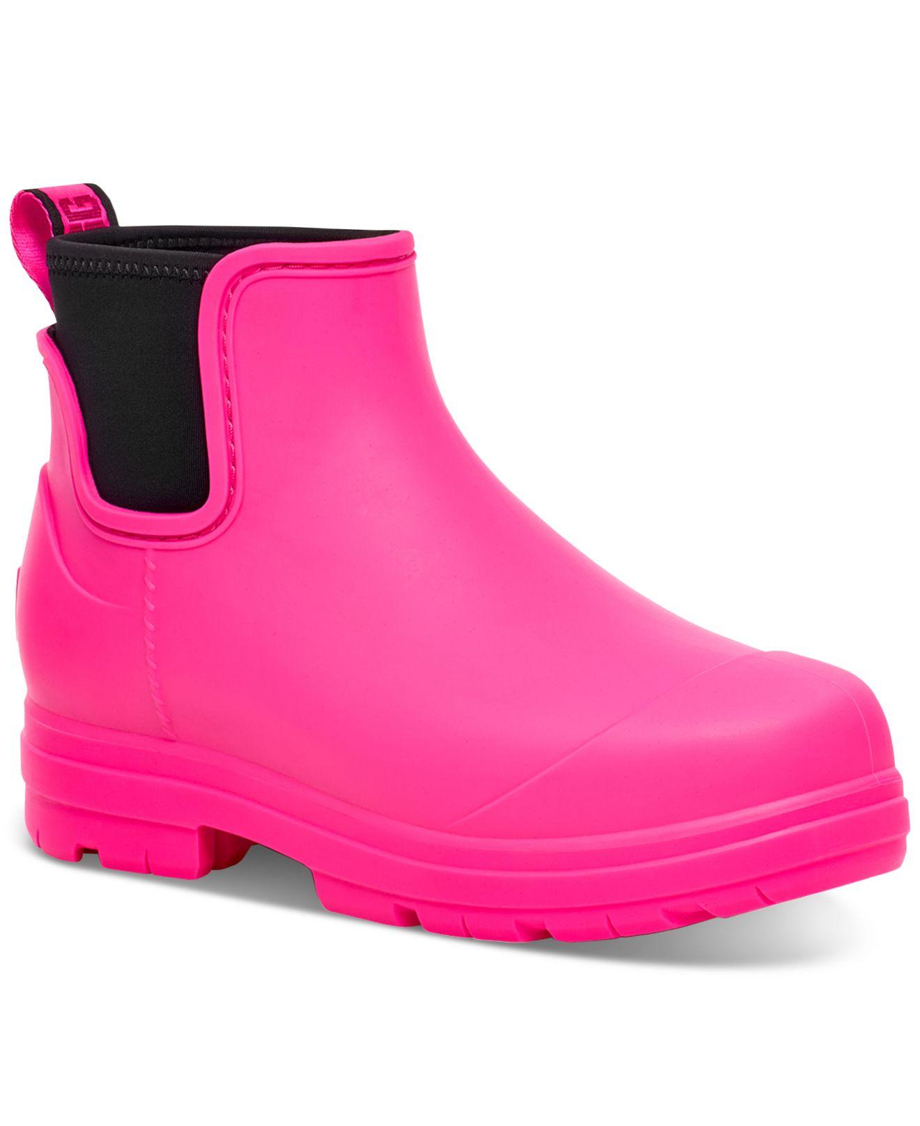 Ugg Droplet Lug Sole Waterproof Rain Boots In Pink Lyst