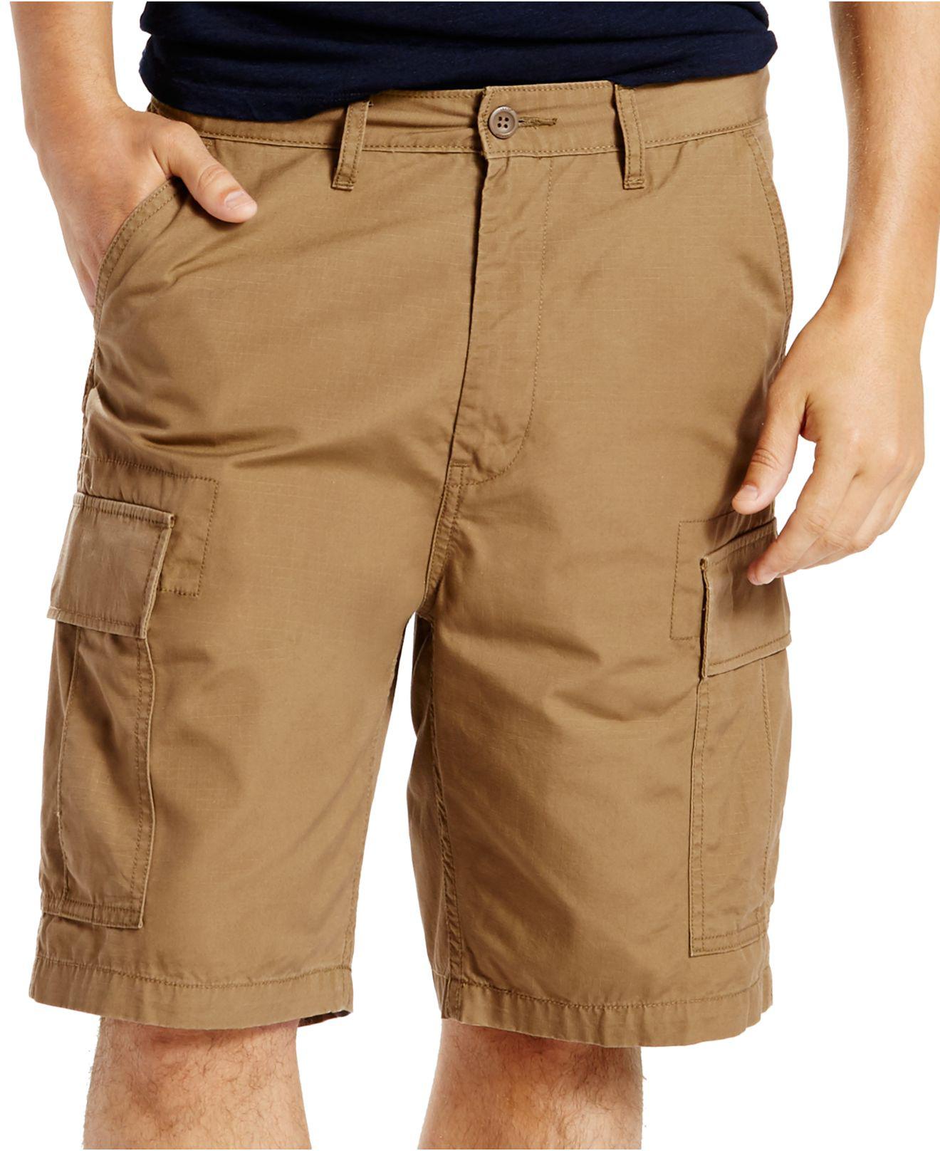 Levi s Carrier Ripstop 9 12 Inseam Cargo Shorts In Natural For Men Lyst