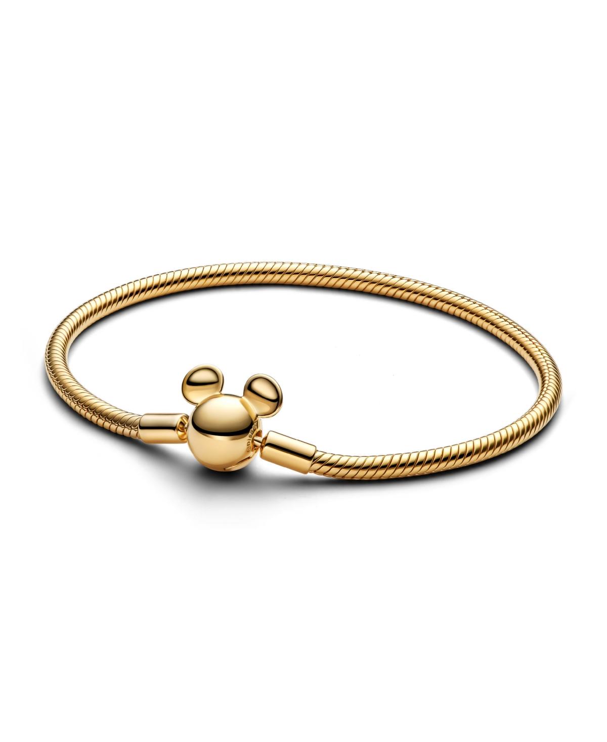 PANDORA Disney Mickey Mouse Clasp Moments Snake Chain Bracelet in ...