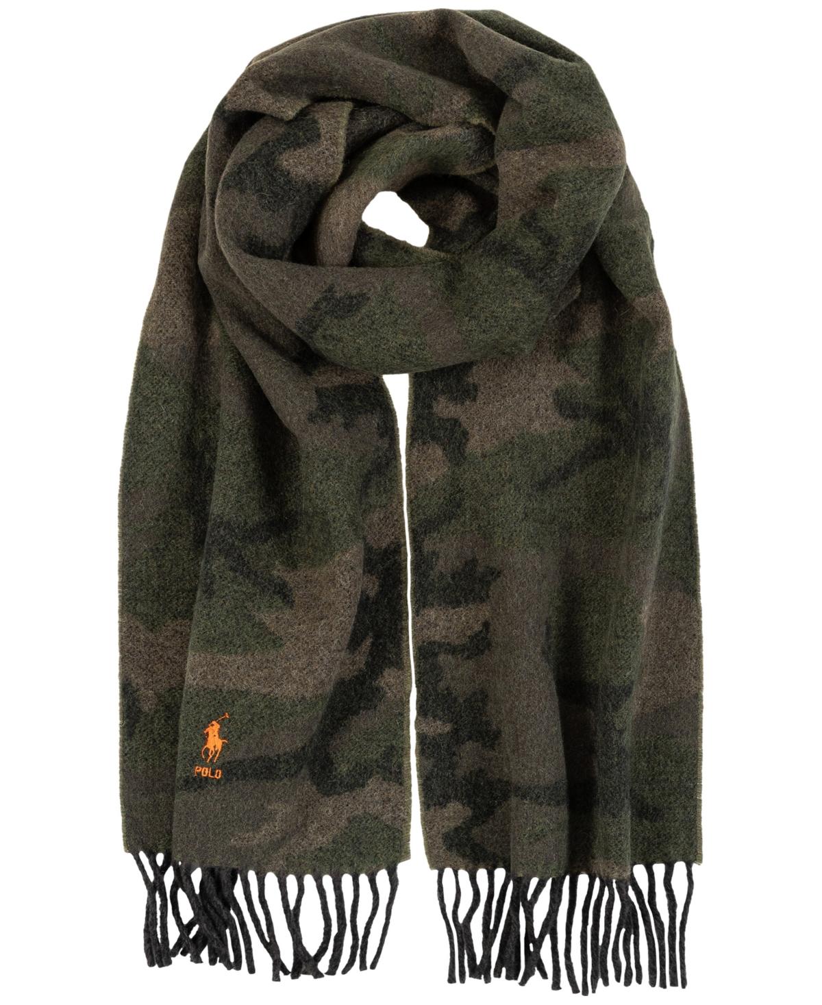 Polo Ralph Lauren Camo Jacquard Scarf in Black for Men | Lyst