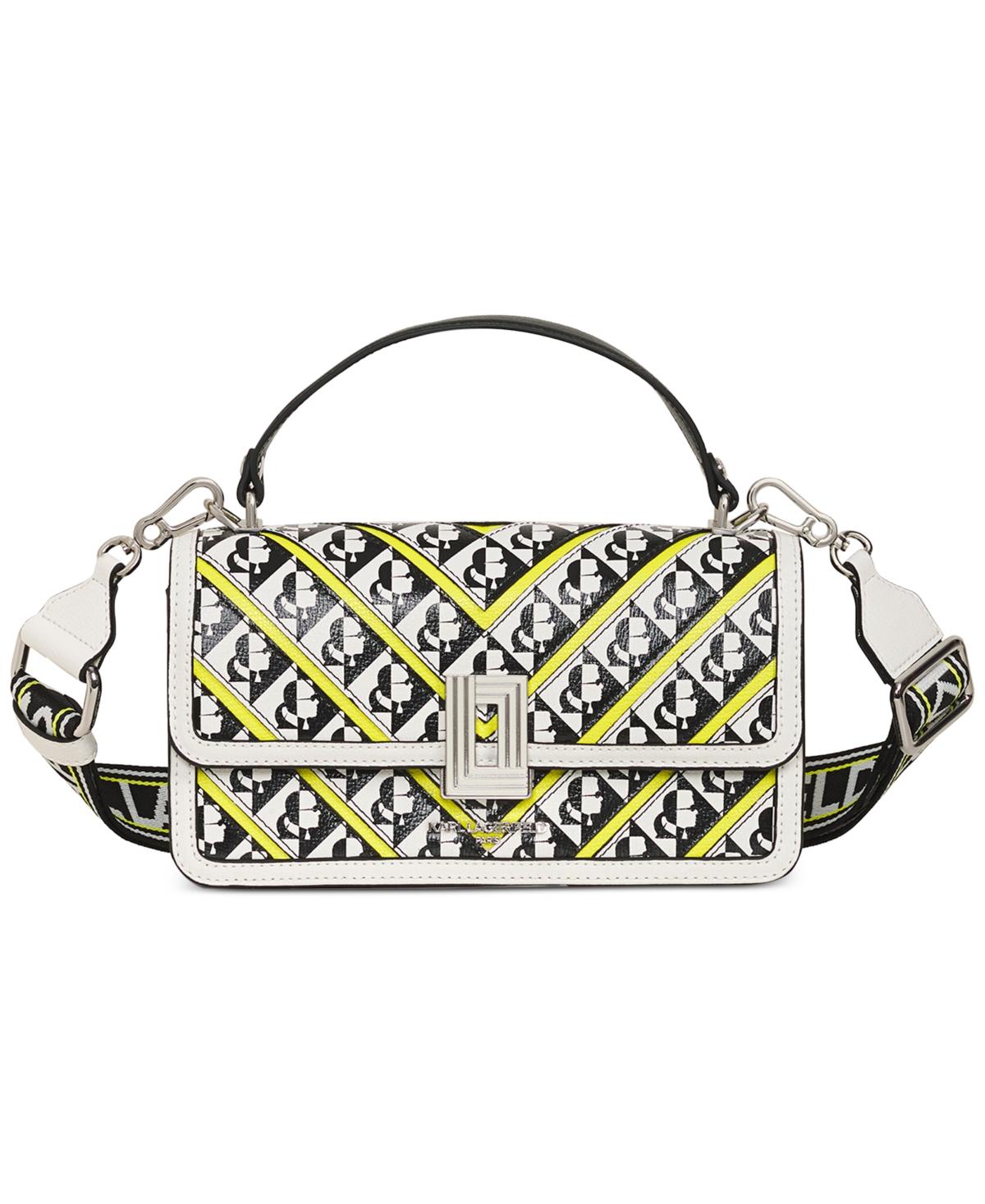 Karl Lagerfeld Simone Small Leather Profile Crossbody in Metallic | Lyst