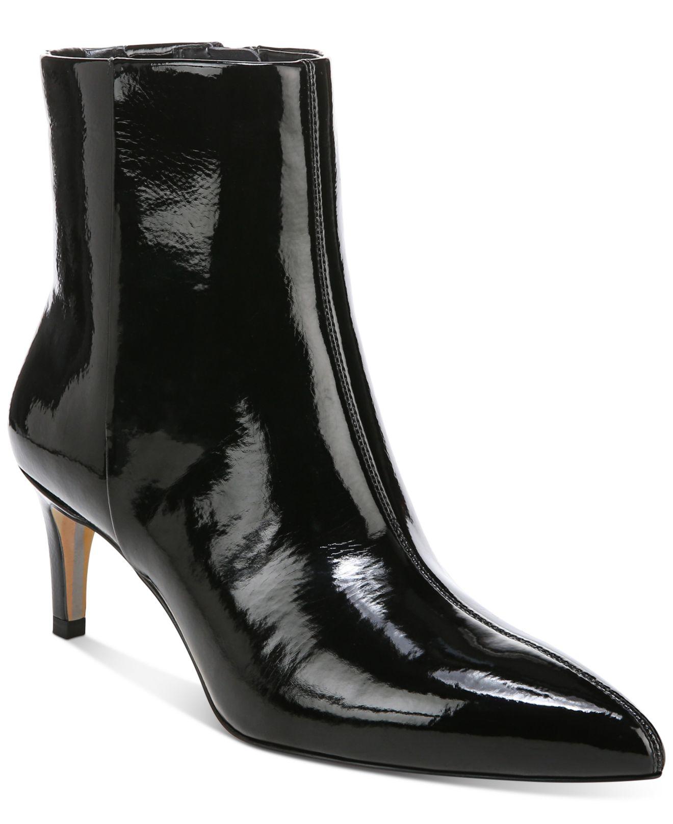 Sam Edelman Leather Ulissa Mid-heel Dress Booties in Black Patent ...