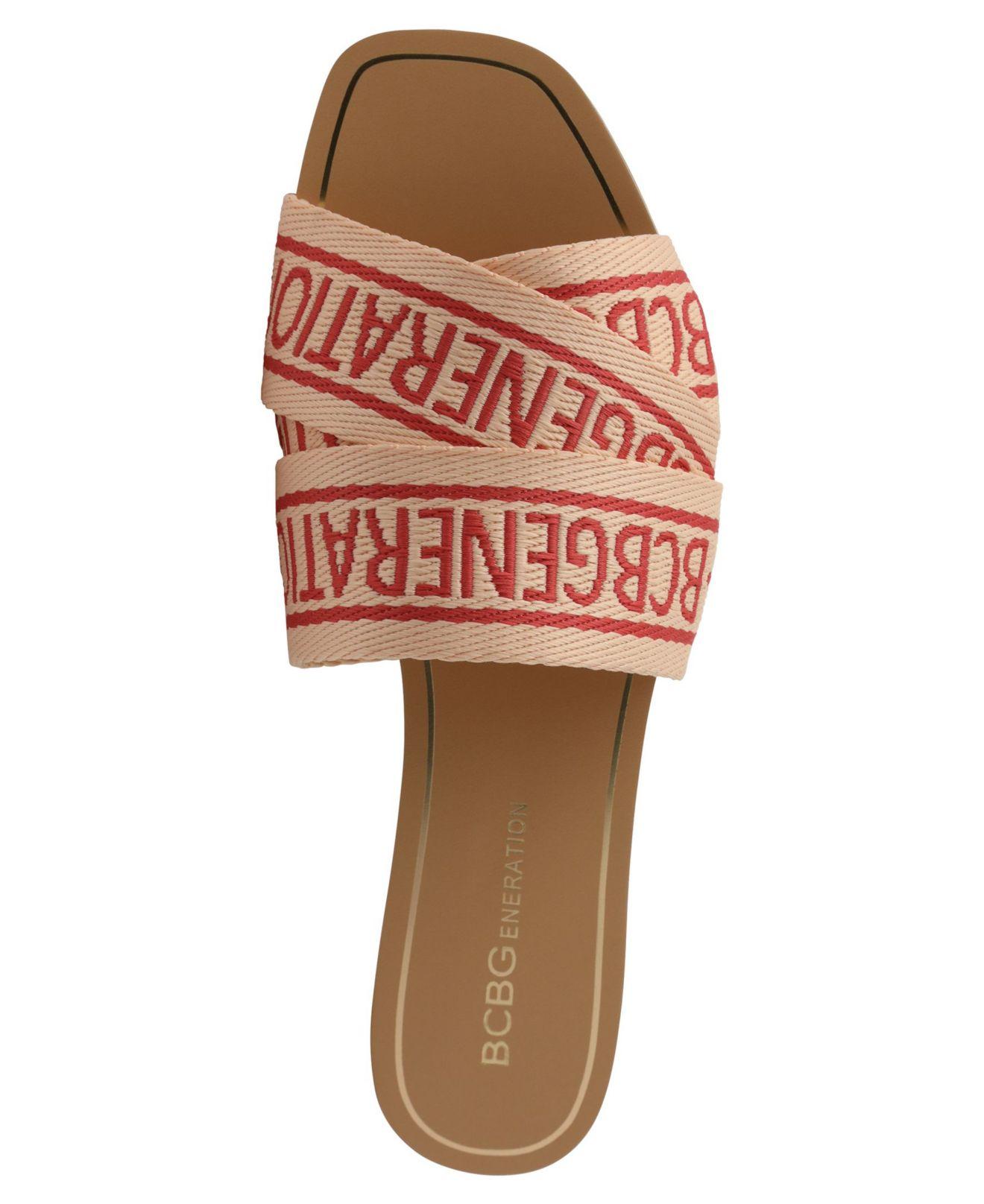 BCBGeneration Kana Logo Slide Sandals Macy's, 44% OFF
