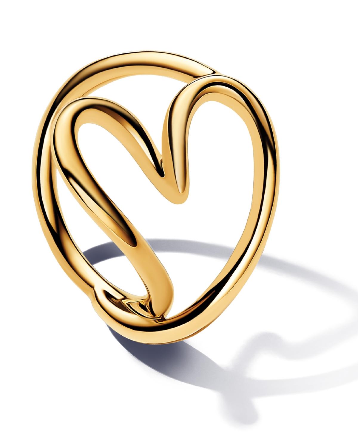 PANDORA Shaped Heart Ring in Metallic | Lyst