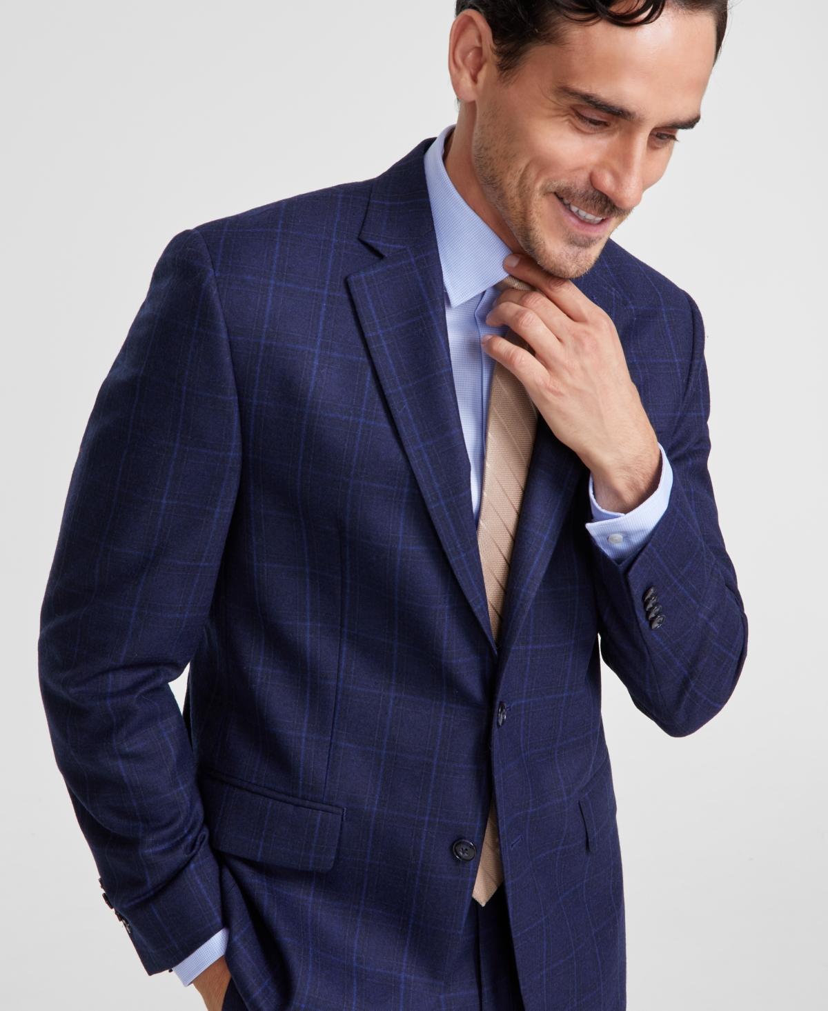 Michael kors blue plaid suit store