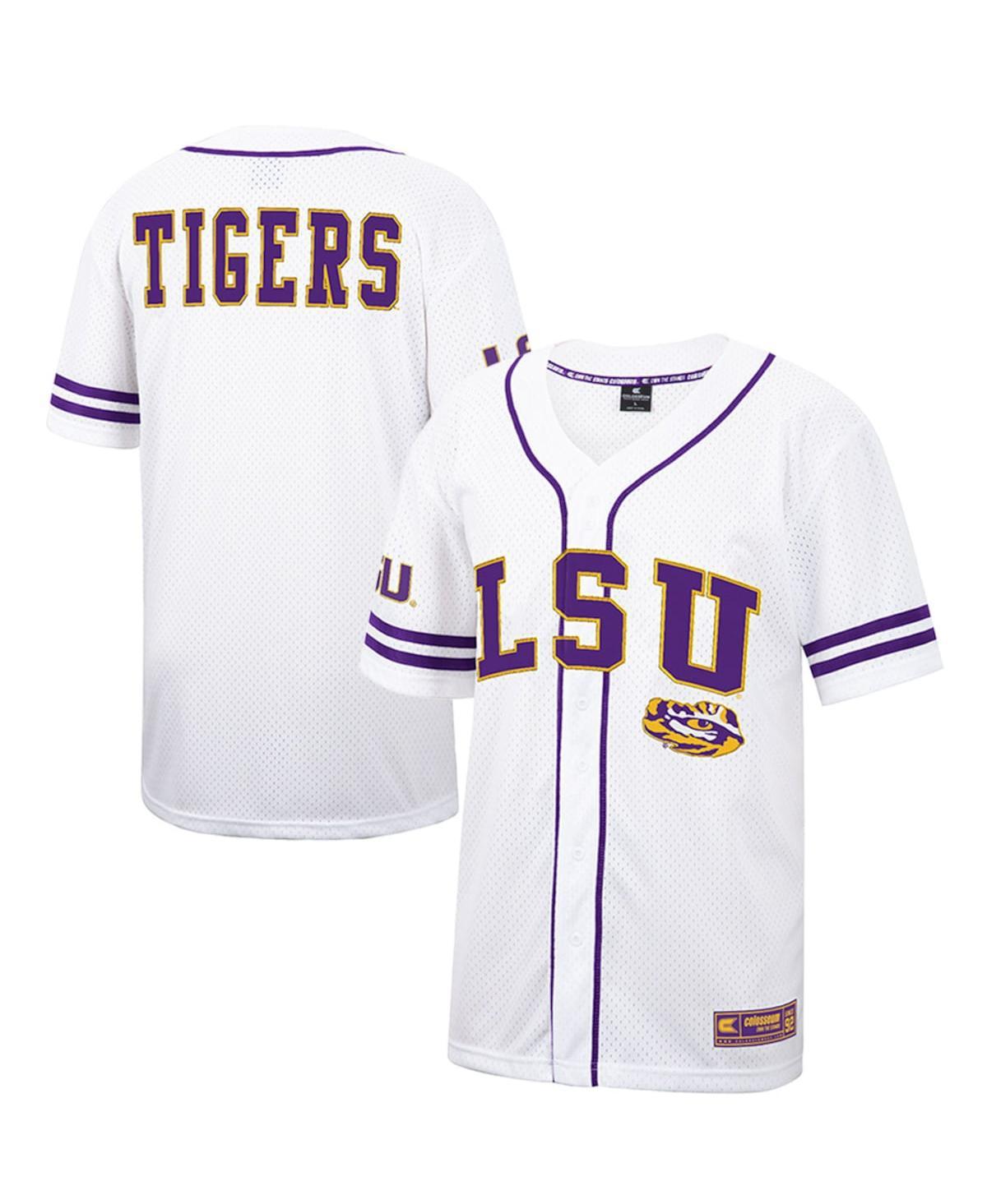 Colosseum Athletics Lsu Tigers Free Spirited Mesh Button-up Baseball ...